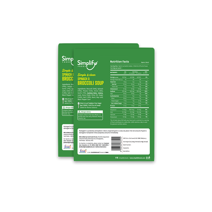 Spinach & Broccoli Soup – Simplify | 100% Clean Foods